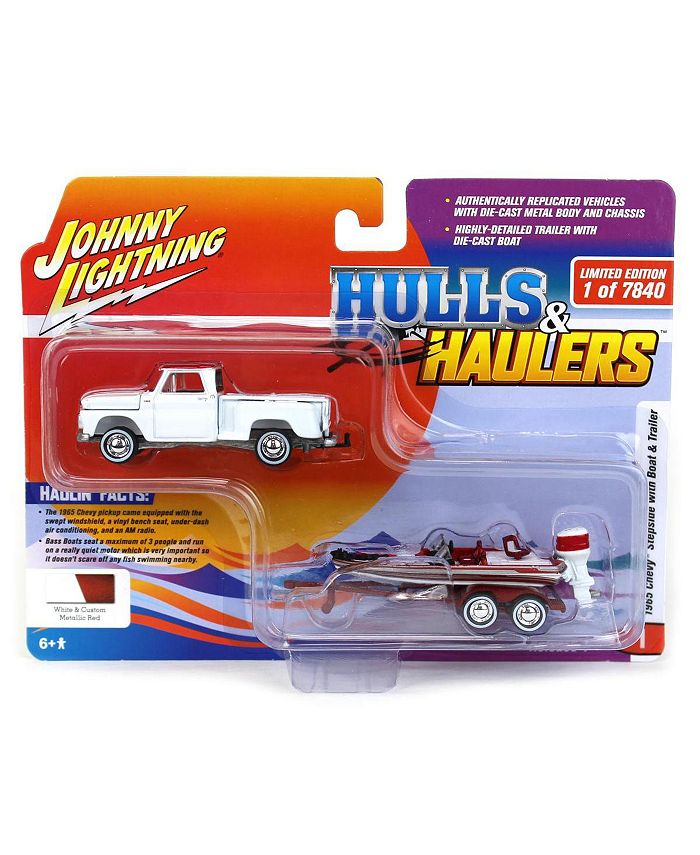 Johnny Lightning 1/64 Chevy Stepside with Boat & Trailer Hulls ...