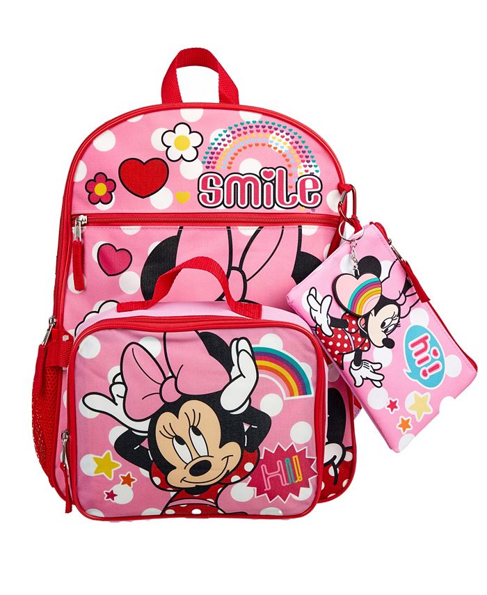 Mickey Mouse Girl's Minnie Mouse 5 PC Backpack Set - Macy's