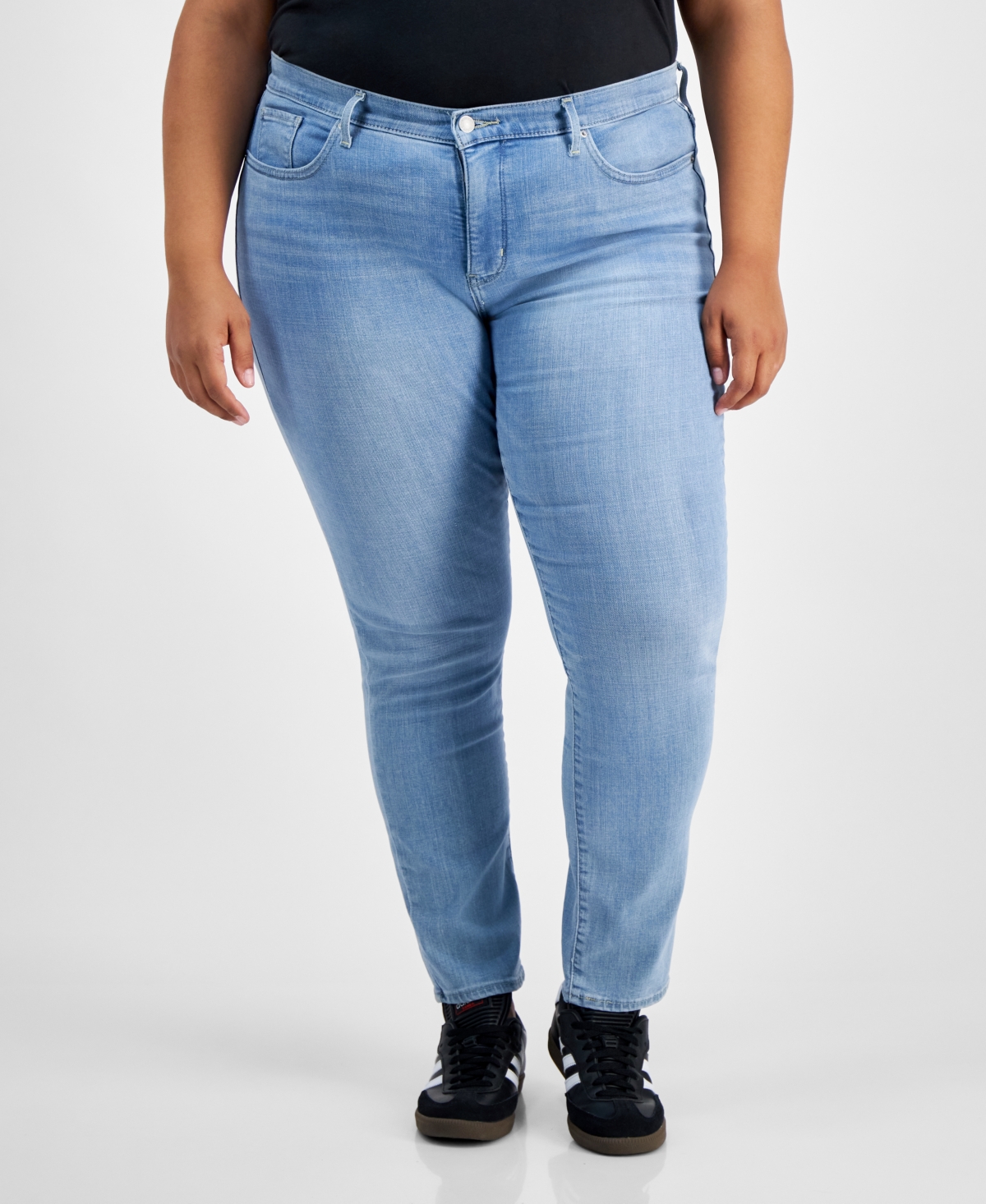 Click here for Levis Trendy Plus Size 314 Mid-Rise Shaping Straig... prices