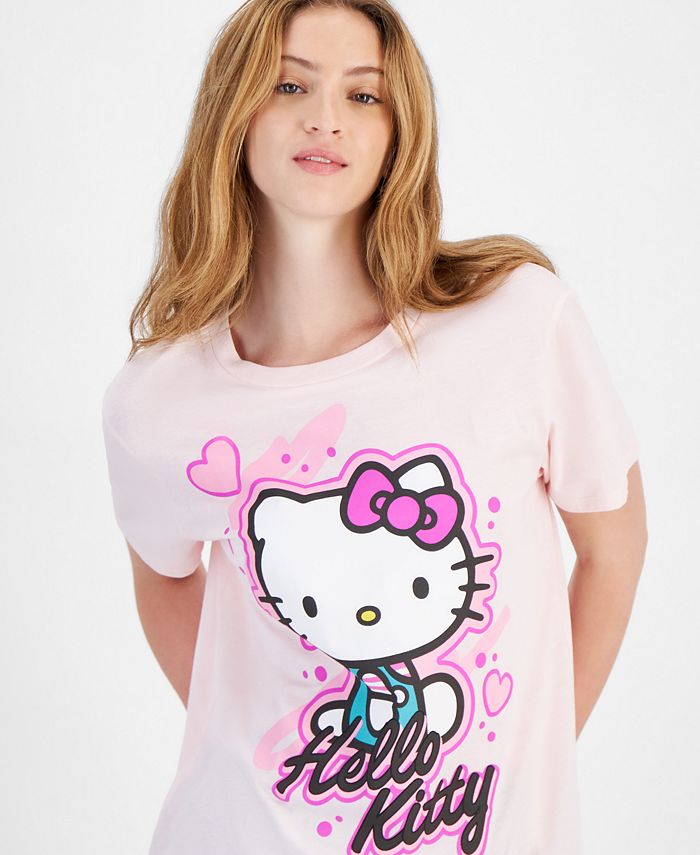 Love Tribe Juniors' Hello Kitty Cotton Crewneck Tee - Macy's