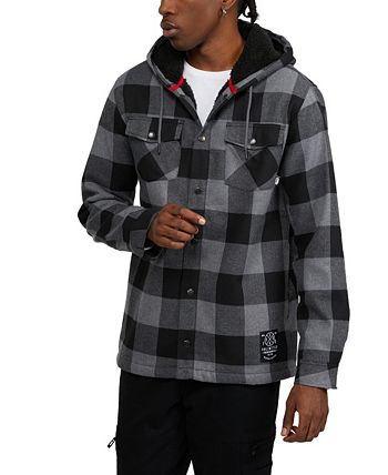 Ecko Unltd Ecko Men's Buffed Up Sherpa Flannel Jacket - Macy's