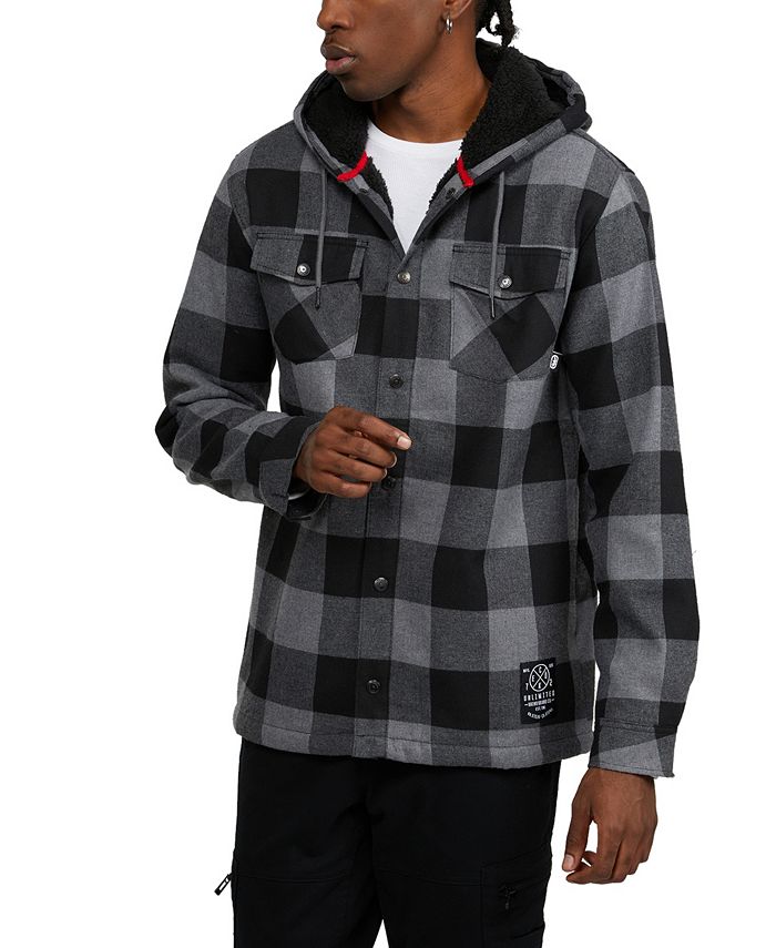 Ecko Unltd Ecko Men's Buffed Up Sherpa Flannel Jacket - Macy's
