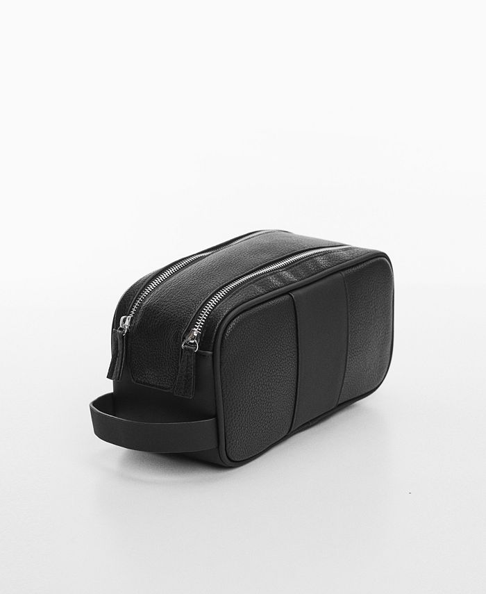 MANGO Men's Zipped Pebbled Cosmetic Bag - Macy's