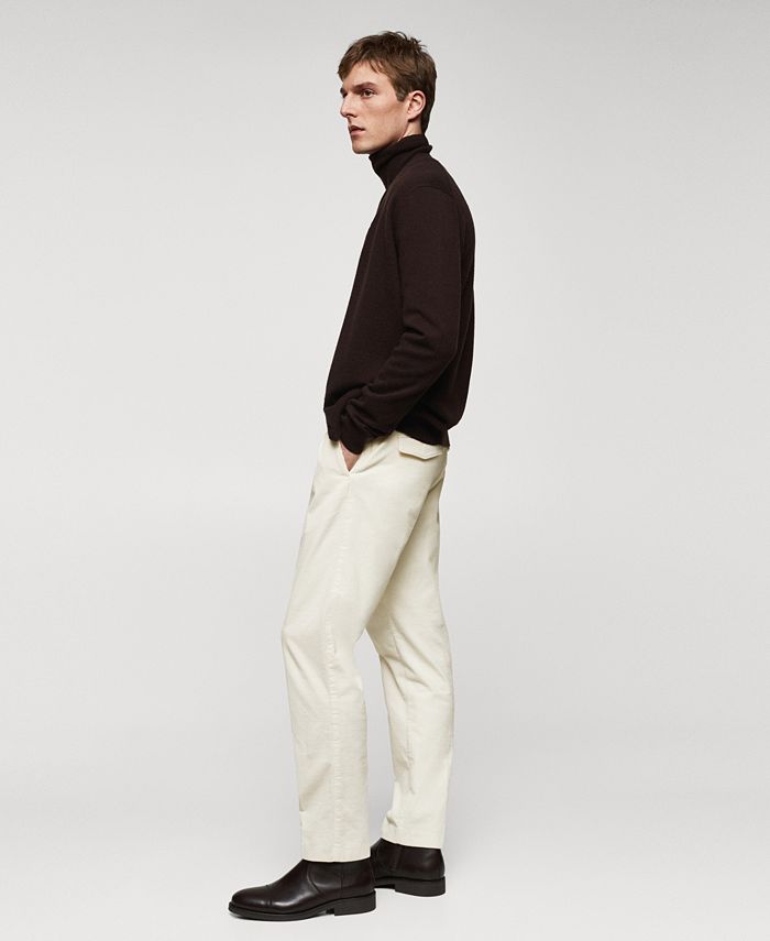 MANGO Men's Pleated Corduroy Pants - Macy's