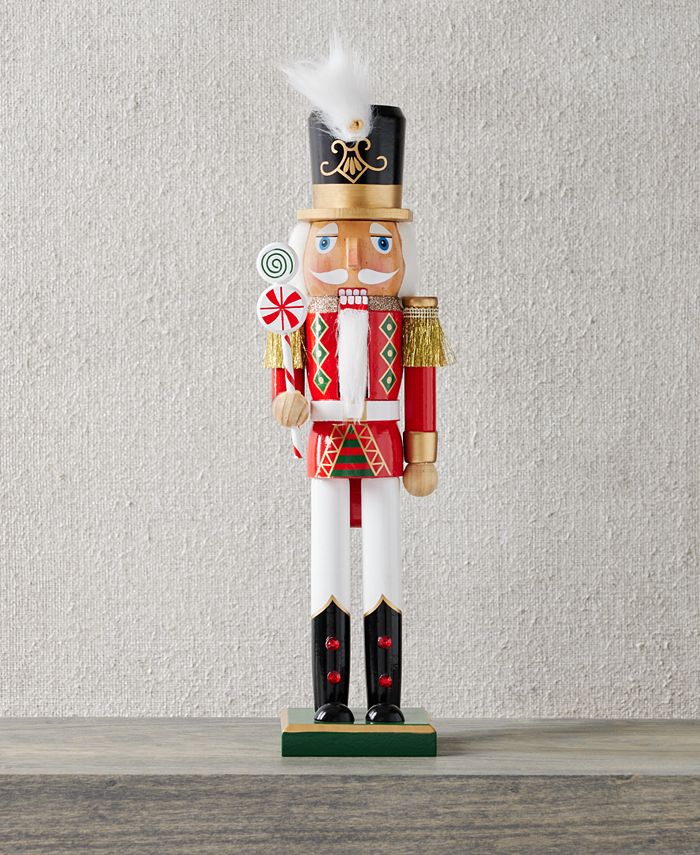 Holiday Lane Christmas Cheer 15" Wooden Nutcracker, Created for Macy's ...