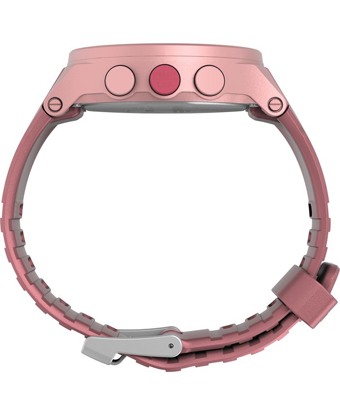 Timex Unisex Ironman T200 Quartz Digital Pink Silicone Strap 42mm Round ...