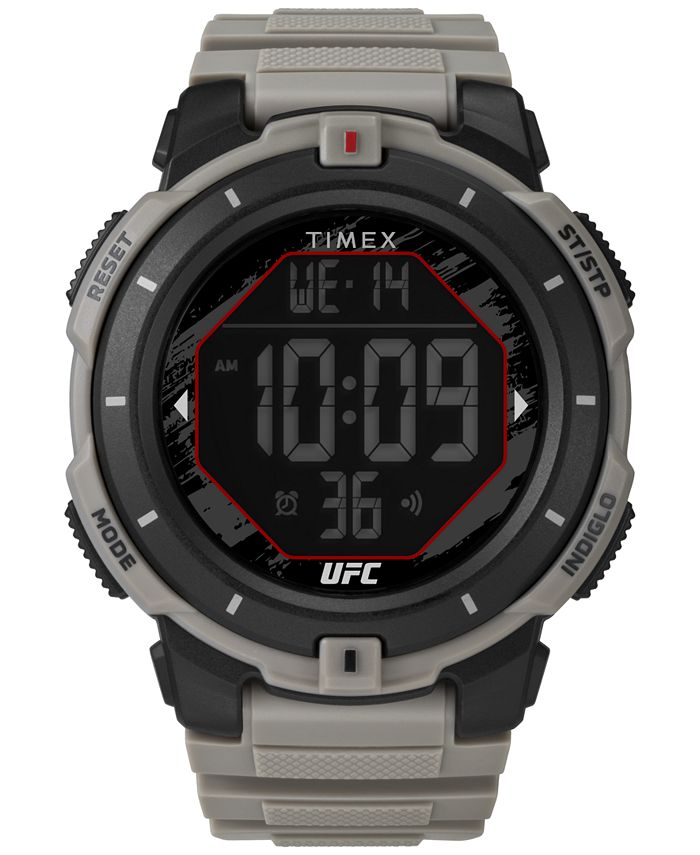 Timex Men's UFC Rumble Digital Tan Polyurethane Strap 50mm Round Watch ...