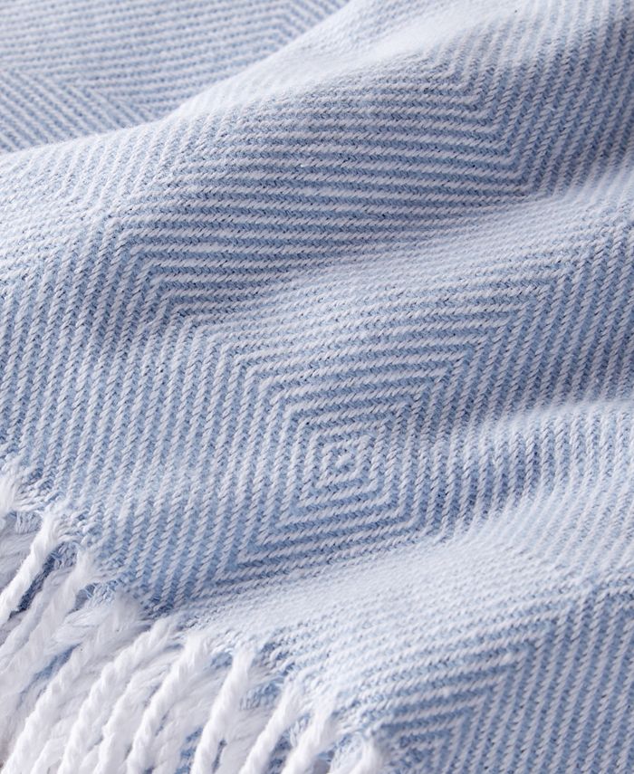 SFERRA Capriana Brushed Cotton Throw, 51" x 71" - Macy's