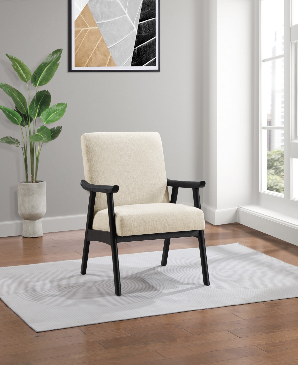 Click here for Office Star Weldon Armchair in Linen Fabric with B... prices