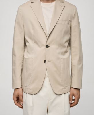 MANGO Men's Slim Fit Cotton Blazer - Macy's