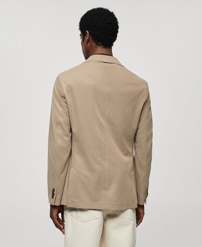 MANGO Men's Structured Slim Fit Cotton Blazer - Macy's