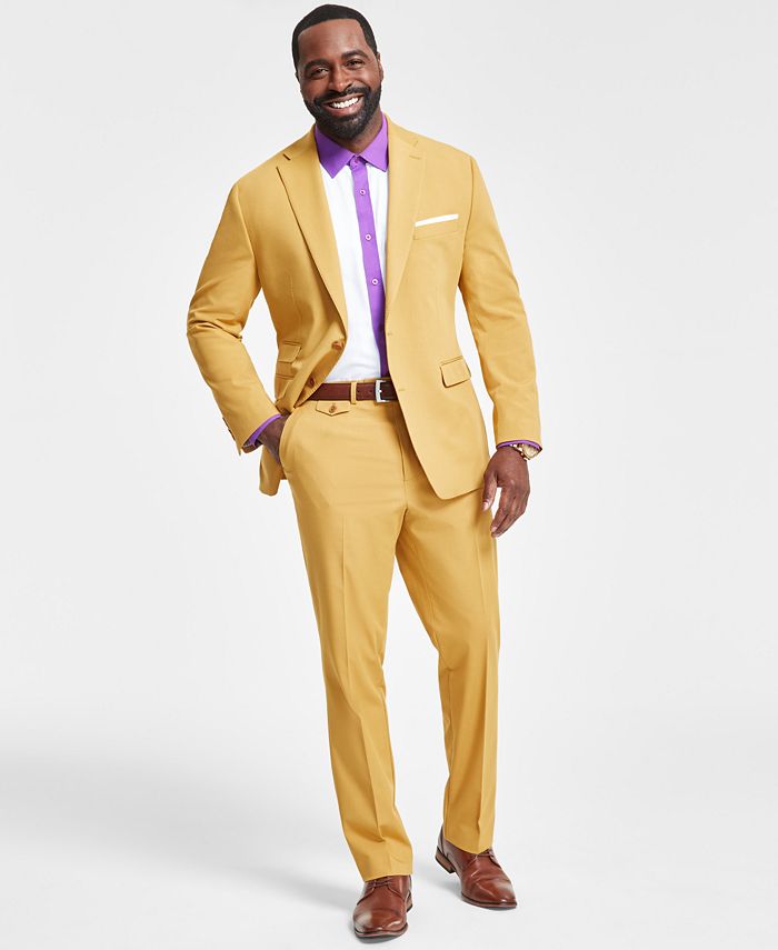 Tayion Collection Men's Classic-Fit Solid Suit Separates - Macy's