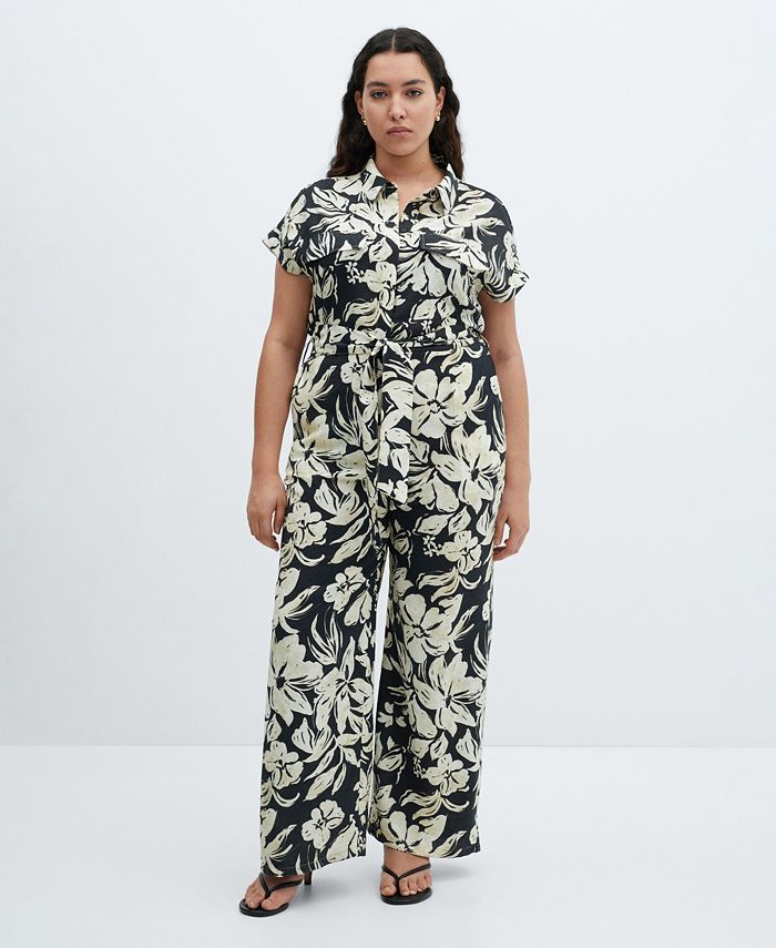 MANGO Women's Floral Print Jumpsuit - Macy's