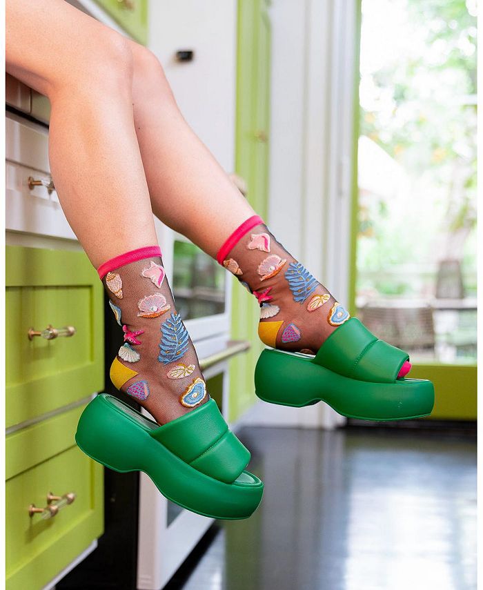 Sock Candy Women's Under the Sea Black Sheer Sock - Macy's