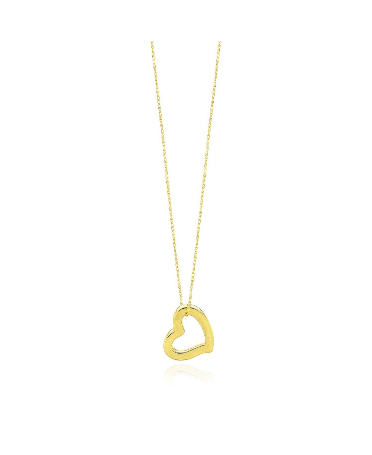 Click here for The Lovery Gold Open Heart Necklace 14K Yellow Gol... prices