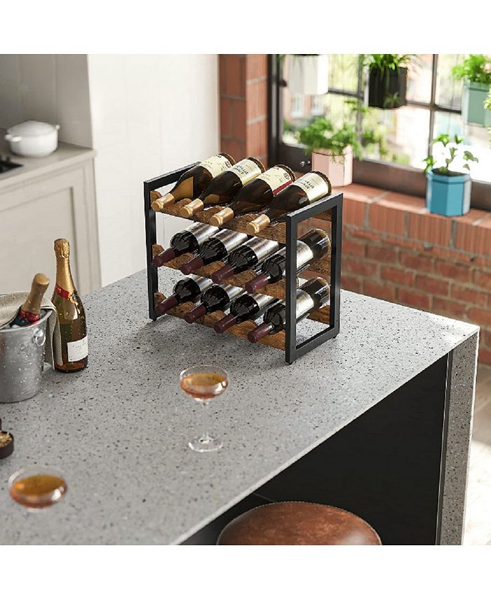 Slickblue Countertop Wine Rack, 3-tier Display Wine Storage Shelves ...
