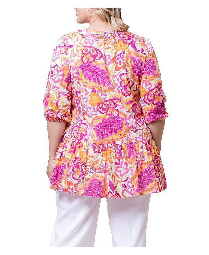 Kiyonna Women's Plus Size Oasis V-Neck Tunic Top - Macy's