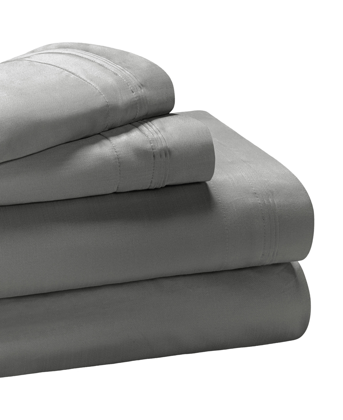 Superior Egyptian Cotton 650 Thread Count Solid Deep Pocket Sheet Set  King - Grey