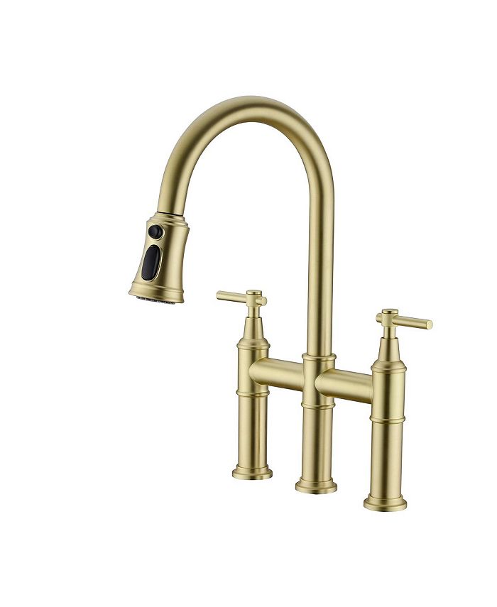 Simplie Fun Bridge Kitchen Faucet With Pulldown Spray Head In Spot - Macy's