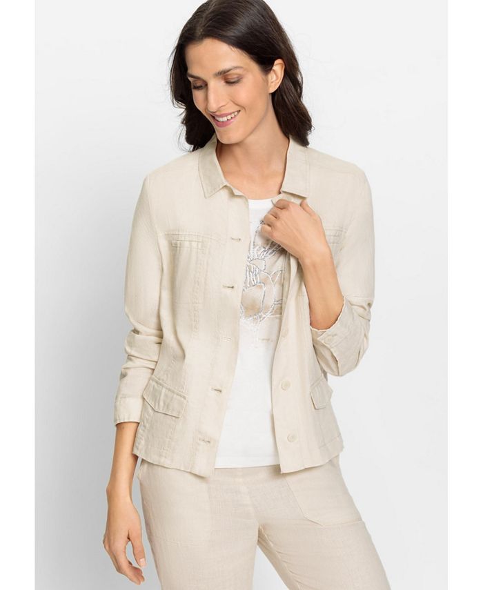 Olsen Women's 100% Linen Jacket - Macy's