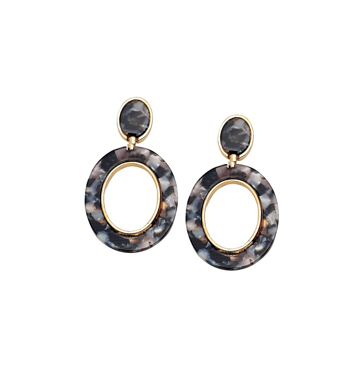Click here for Sohi Womens Marble Drop Earrings - Black prices