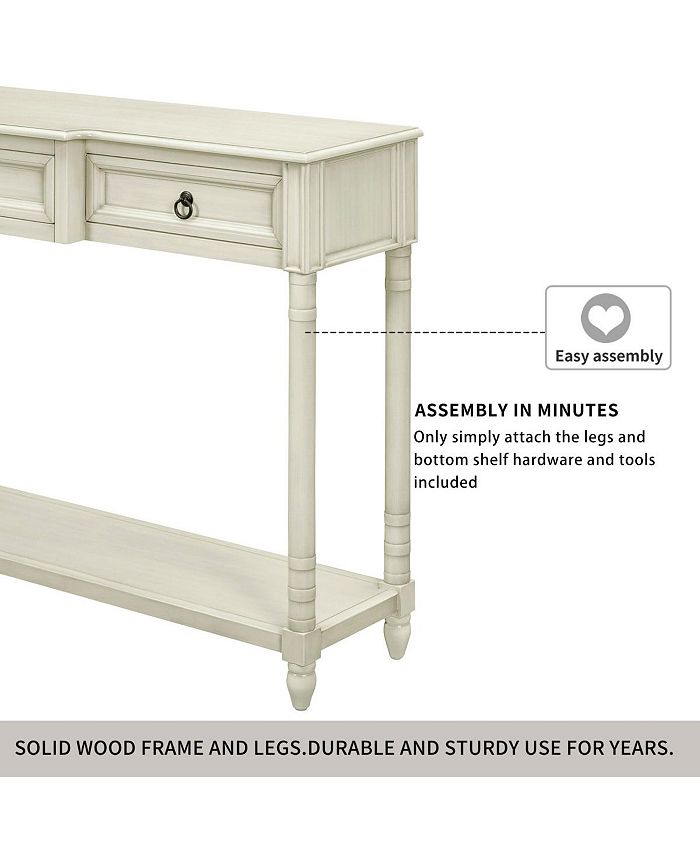 Simplie Fun Console Table Sofa Table With Drawers For Entryway With ...