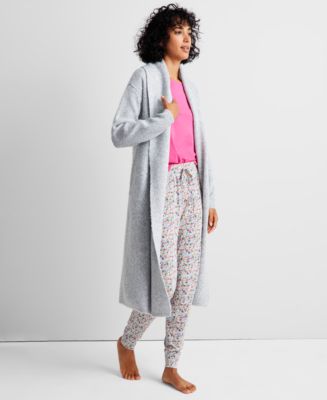 State of Day Women's Knit Long-Sleeve Duster Robe, Created for Macy's ...