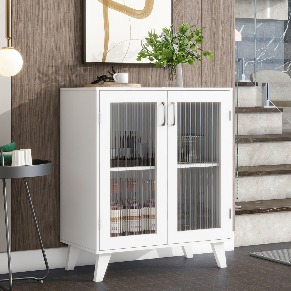 Click here for Streamdale Modern Bathroom Cabinet with Glass Door... prices