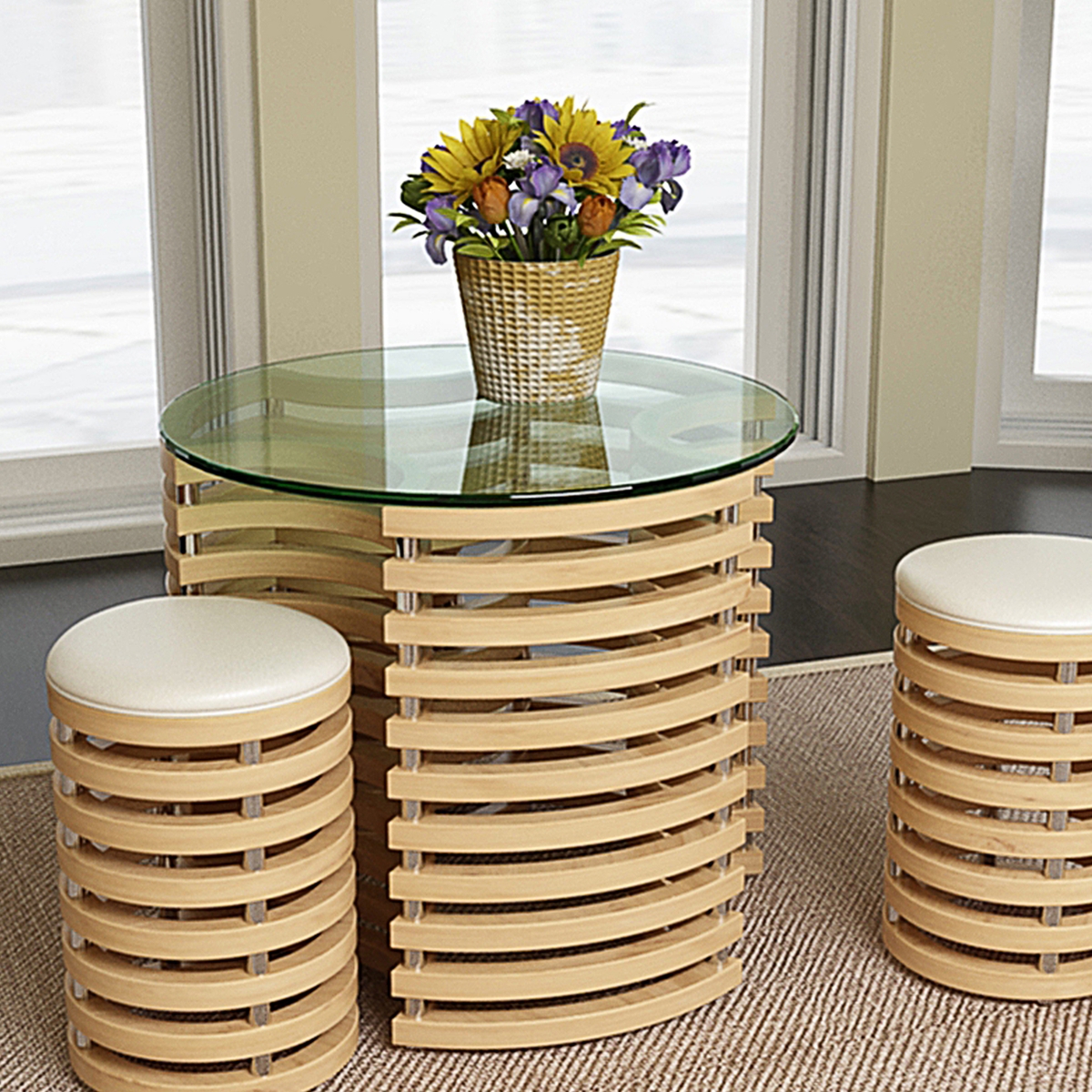 Click here for Streamdale Round Glass Tabletop  20"  1/4... prices