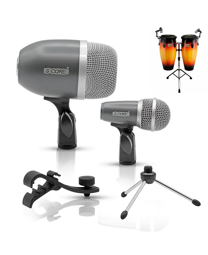 5 Core Conga Tom Snare Microphone Set Cardioid Dynamic Instrument Mic ...