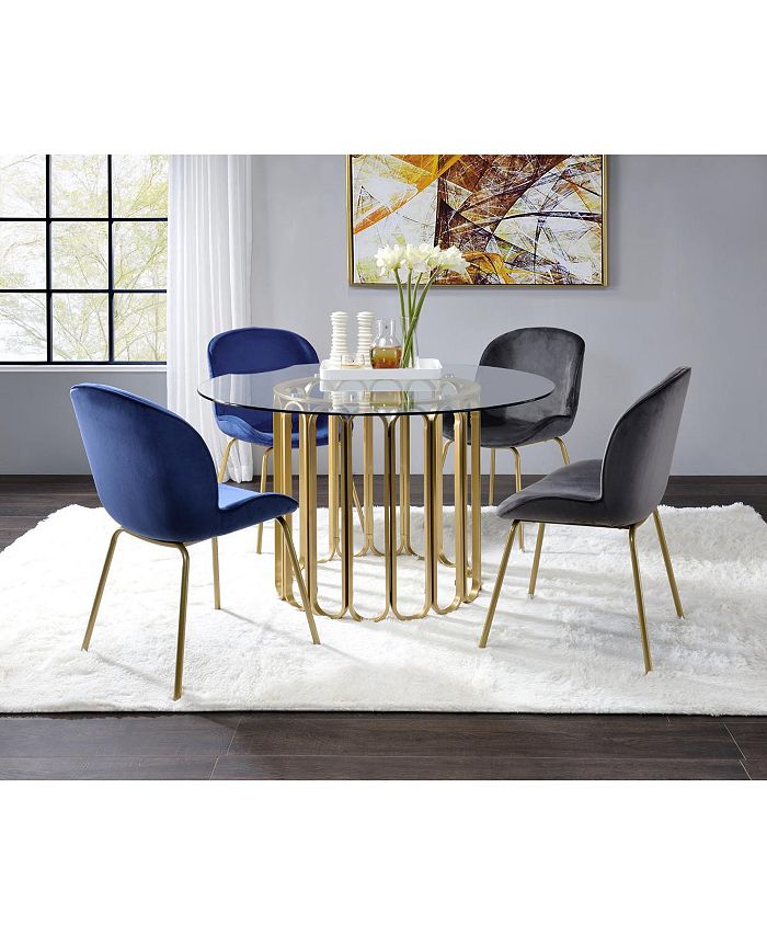 Simplie Fun Chuchip Side Chair (Set of 2) In Velvet - Macy's