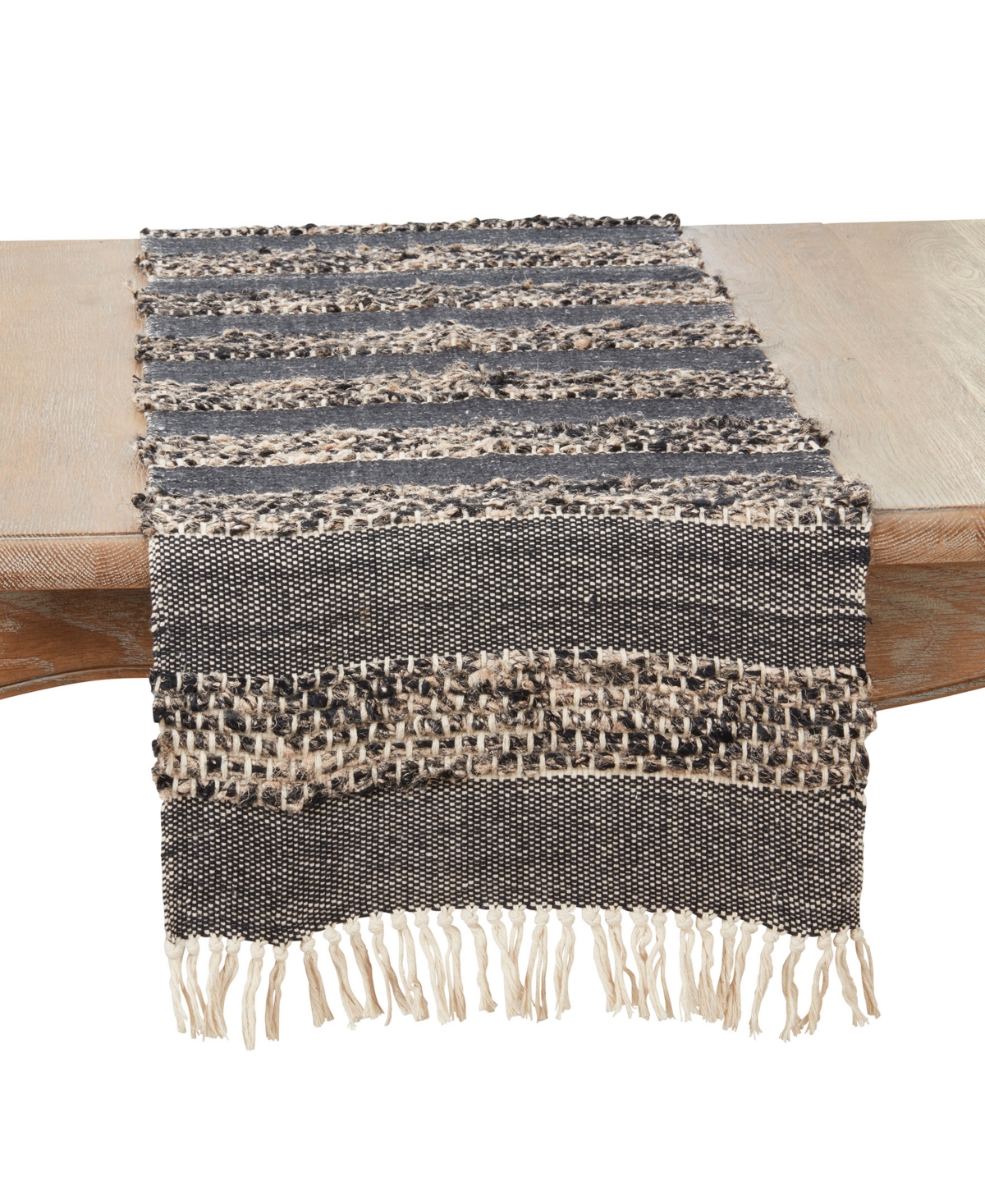 Click here for Saro Lifestyle Tassel Trimmed Stripes Table Runner... prices