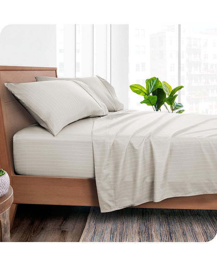 Bare Home Ultra-Soft Double Brushed Print Sheet Set - Macy's