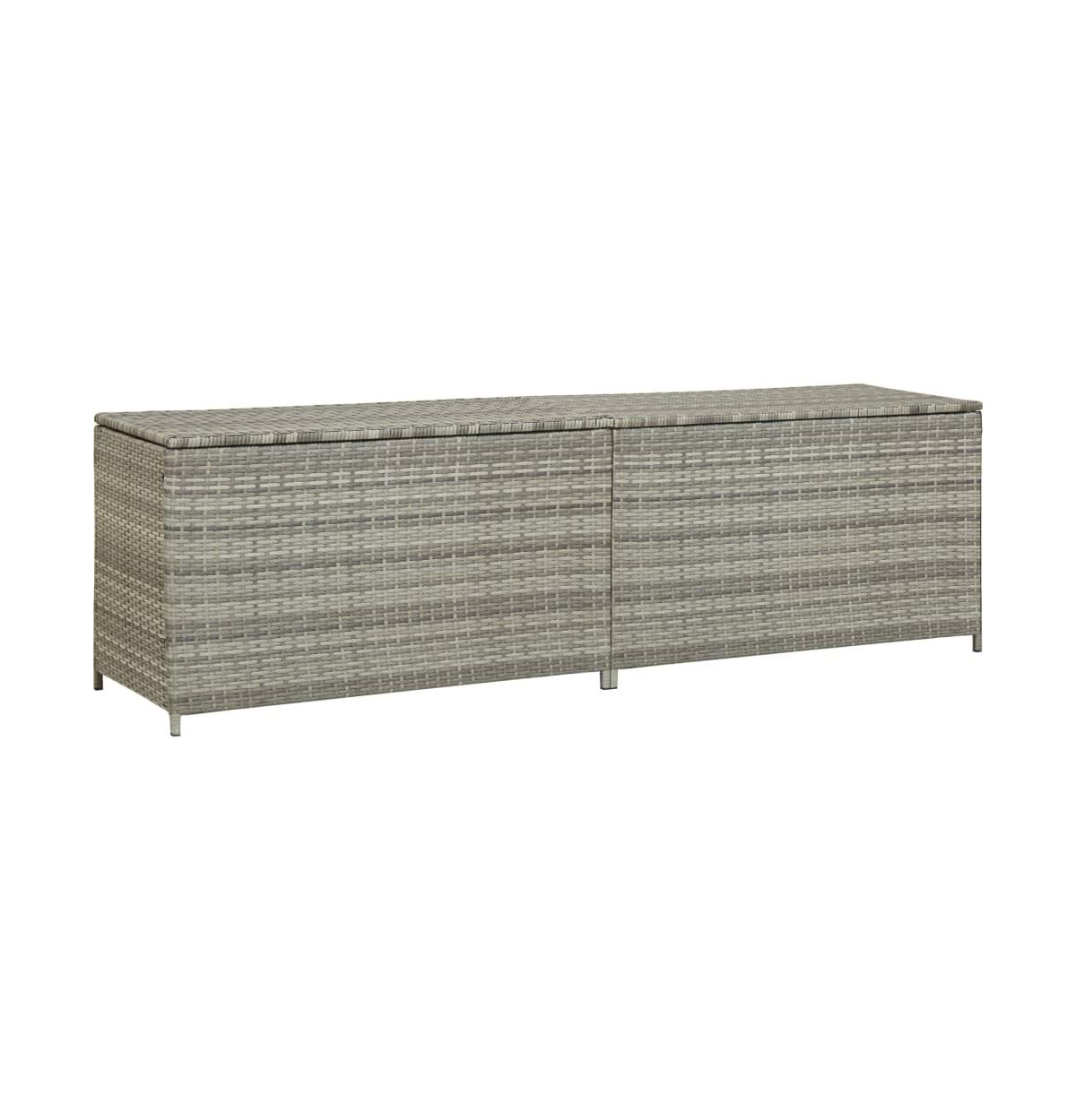 Click here for vidaXL Patio Storage Box Poly Rattan 78.7x19.6x23.... prices