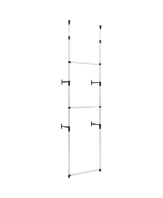 vidaXL Telescopic Wardrobe System with Rods Aluminum - Macy's