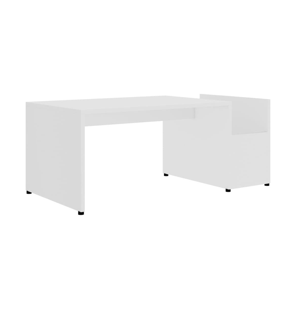Click here for vidaXL Coffee Table White 35.4x17.7x13.8 Engineere... prices