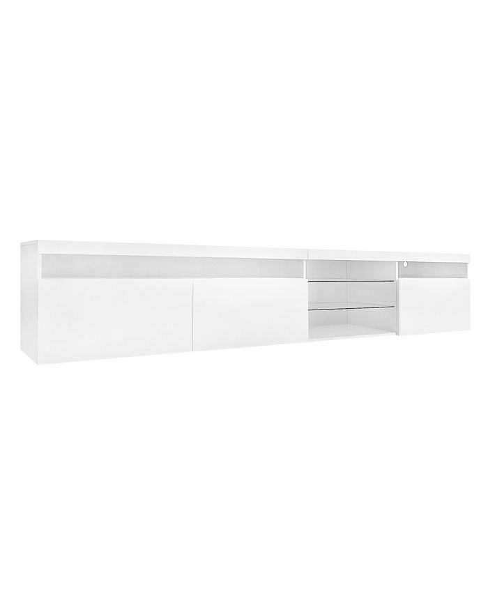 Simplie Fun LED TV Stand With Storage, Color Changing Lights - Macy's