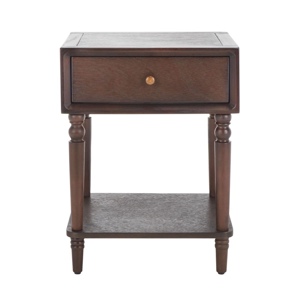 Safavieh Siobhan Accent Table With Storage Drawer - Walnut