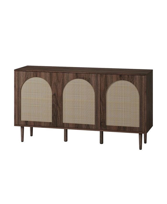 Hulala Home Ulysses Modern 56”Wide Sideboard with 3 Doors - Macy's