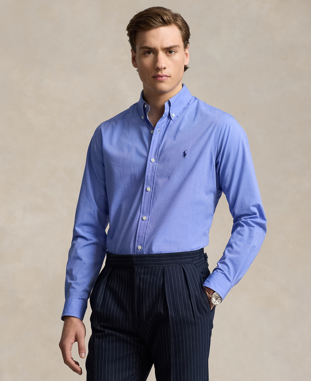 Click here for Polo Ralph Lauren Mens Classic-Fit Stretch Poplin... prices