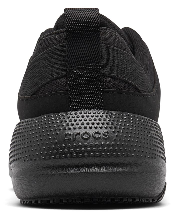 Crocs Men's On The Clock Slip-Resistant Work Sneakers from Finish Line ...
