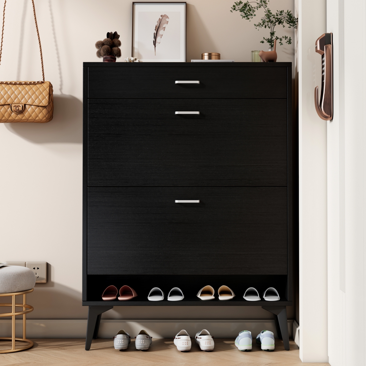 Click here for Streamdale Shoe Cabinet  Shoe Storage Shelves - Bl... prices