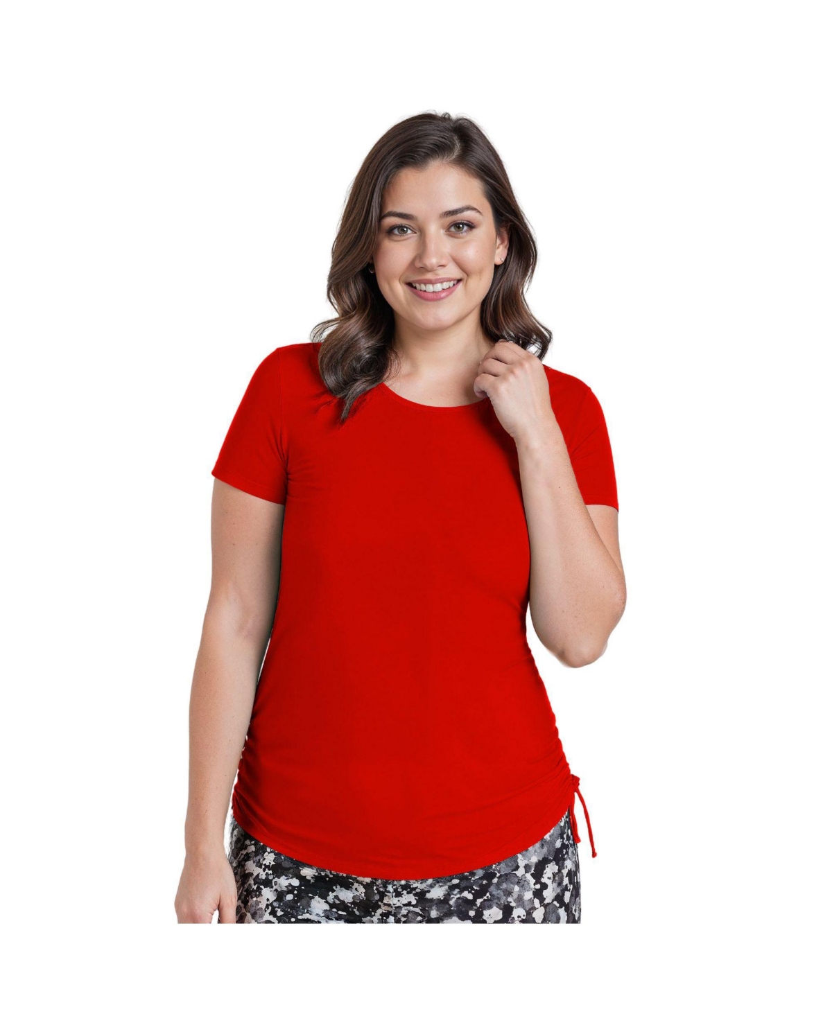 Click here for Calypsa Plus Size Adele Swim Top - Bright red (rec... prices