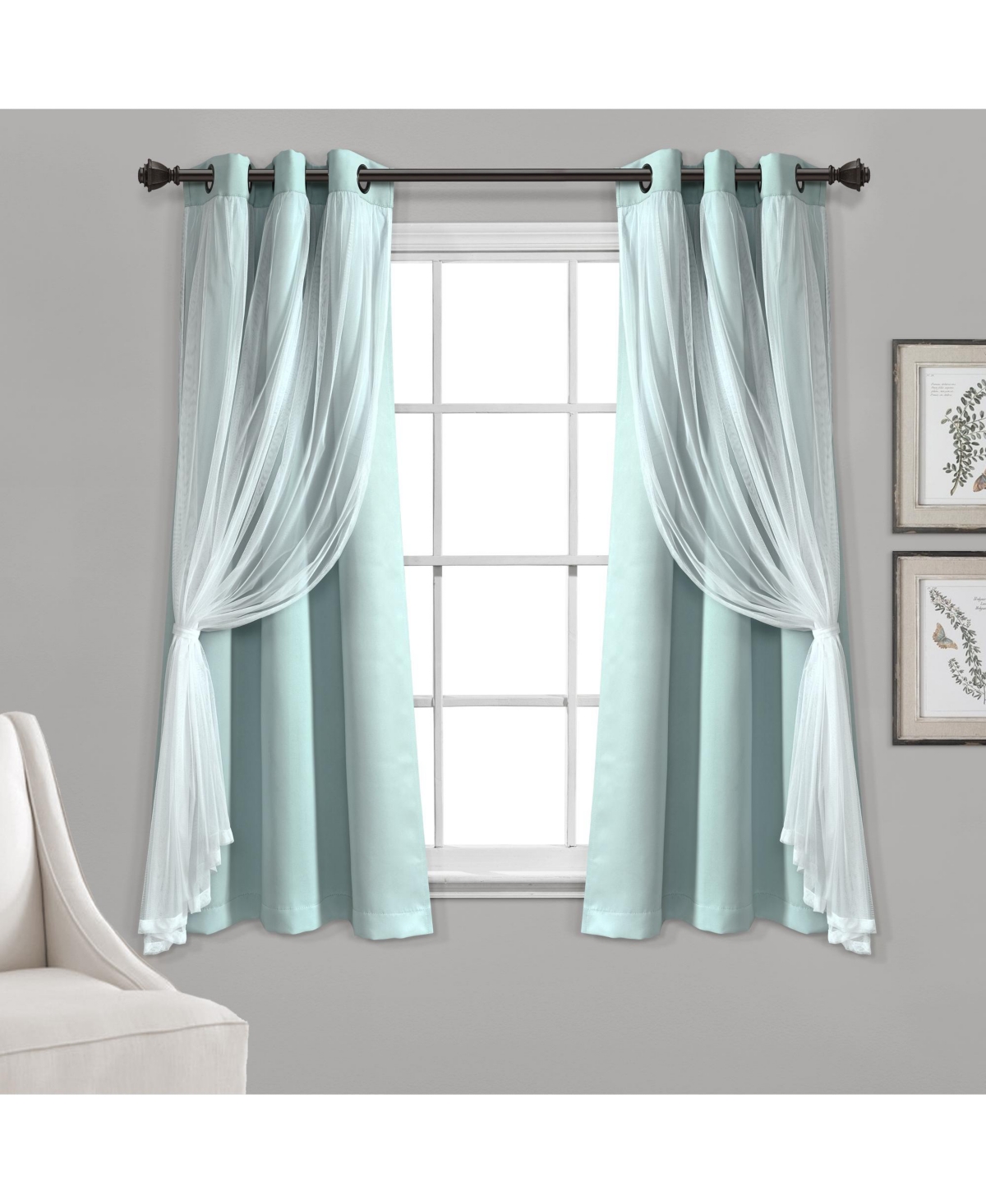 Click here for Lush Decor Grommet Sheer Panels With Insulated Bla... prices