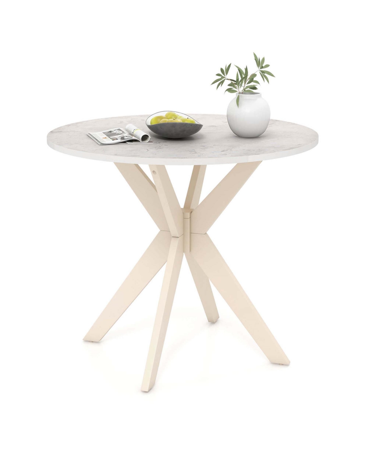 Click here for Round Dining Table 36" Faux Marble Tabletop R... prices