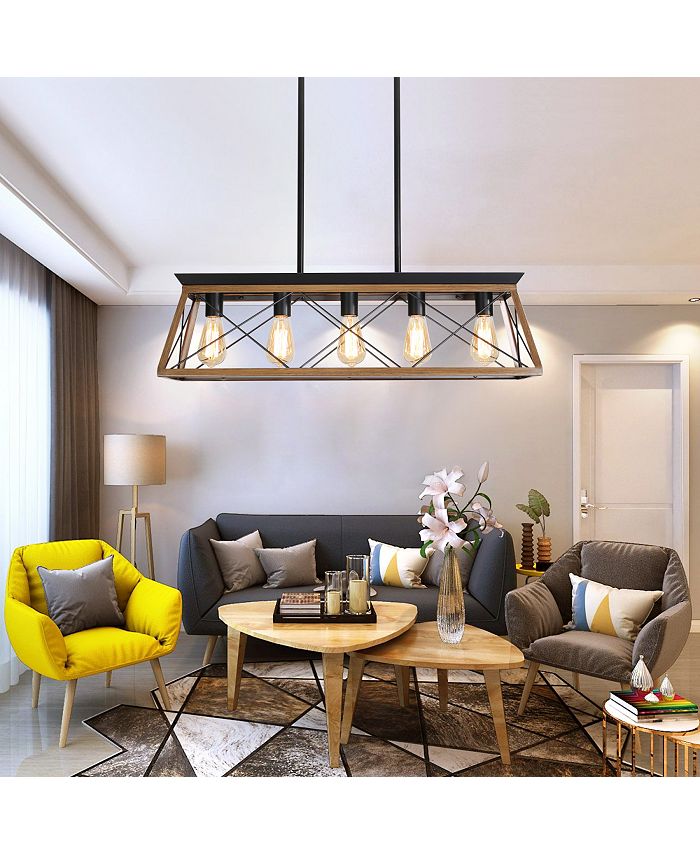 Simplie Fun Farmhouse Chandeliers With 5 Bulbs For Dining Room - Macy's