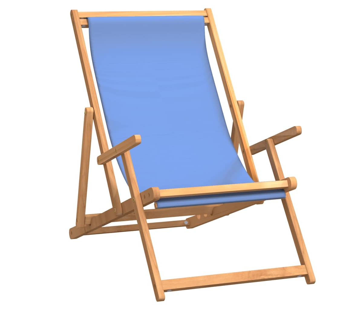 Click here for Folding Beach Chair Solid Wood Teak Blue - Blue prices