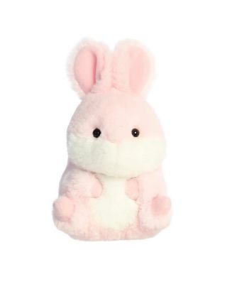 Aurora Mini Bunny Pink Rolly Pet Round Plush Toy 5" - Macy's