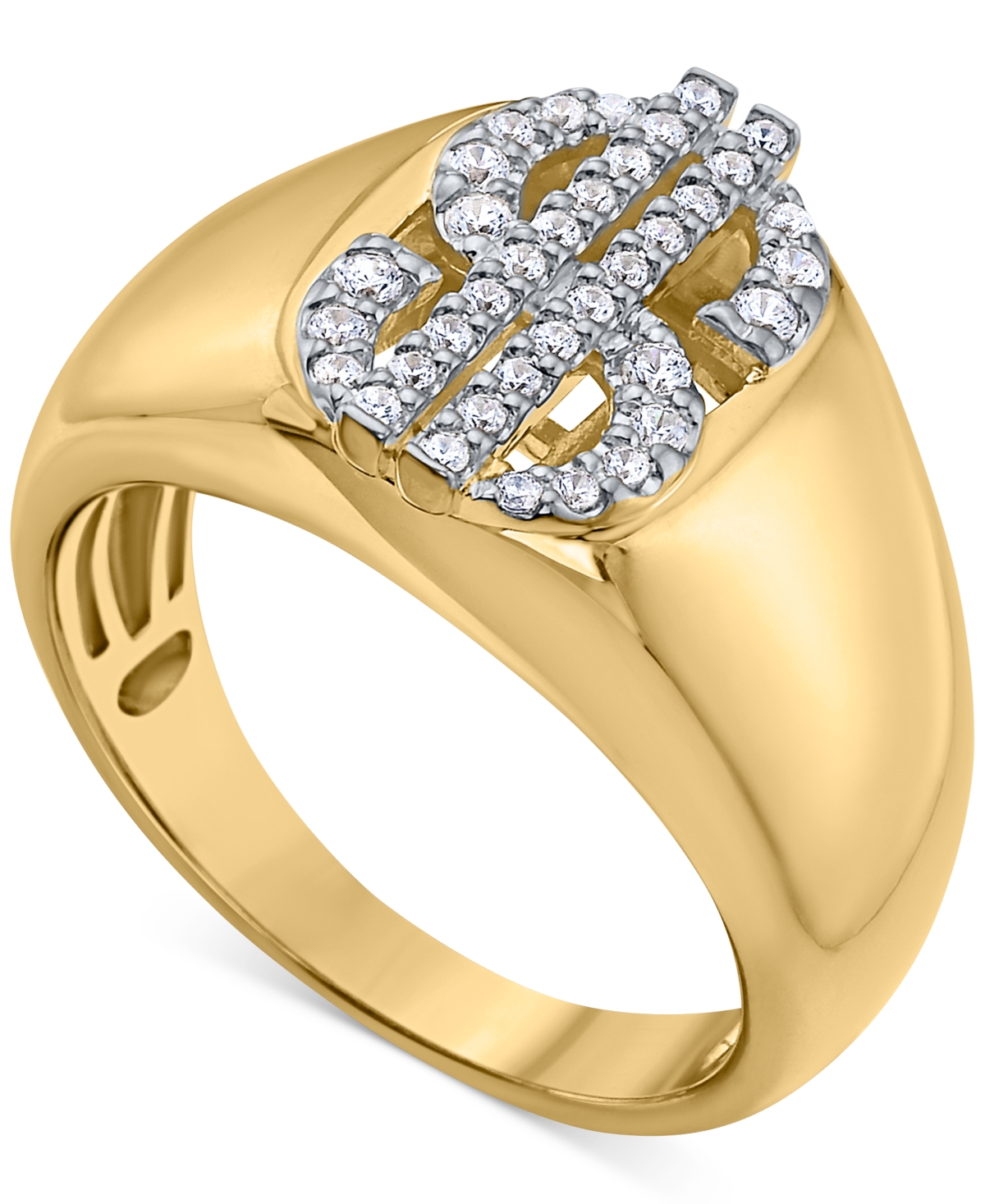 Click here for Mens Diamond Dollar Sign Ring (1/3 ct. t.w.) in 14... prices