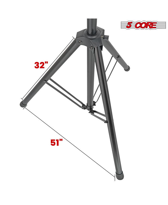 5 Core Speaker Stand Tripod Crank Up Height Adjustable Tall Heavy Duty ...